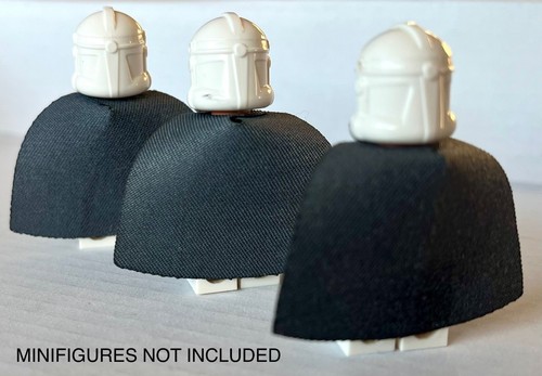 LEGO 3x Dark Gray/Black Cape Lot - Minifigures Not Included - | eBay