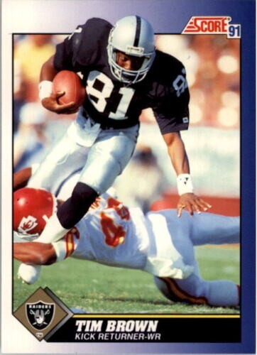 1991 Score Football Card #14 Tim Brown | eBay