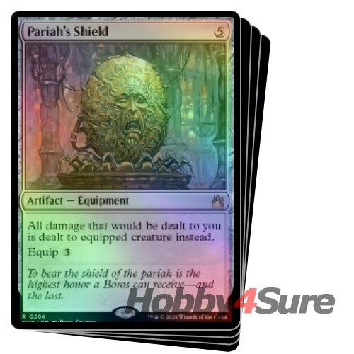 Foil Pariah's Shield X4 M/NM Magic: The Gathering MTG Ravnica ...