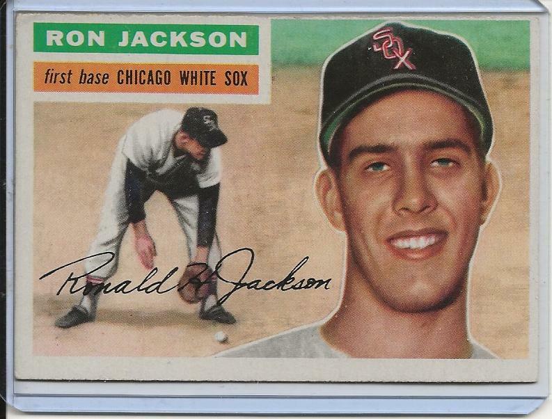 1956 Topps Baseball Card Ron Jackson Chicago White Sox Ex Mint G/B ...