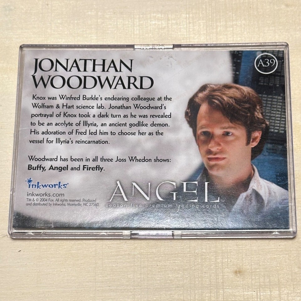 Angel Inkworks Autographed Card A39 Jonathan Woodward as Knox BTVS | eBay