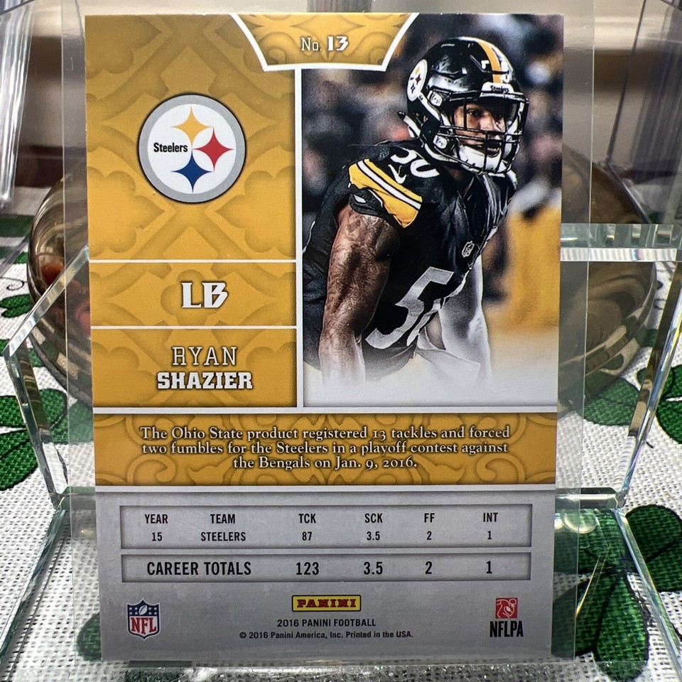 2016 Panini Knight's Templar Foil Ryan Shazier Pittsburgh Steelers #13 ...