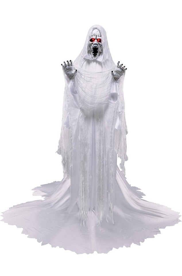 Spirit Halloween 7 Ft Emmeline Animatronic Ghost Demon Animated Reaper ...