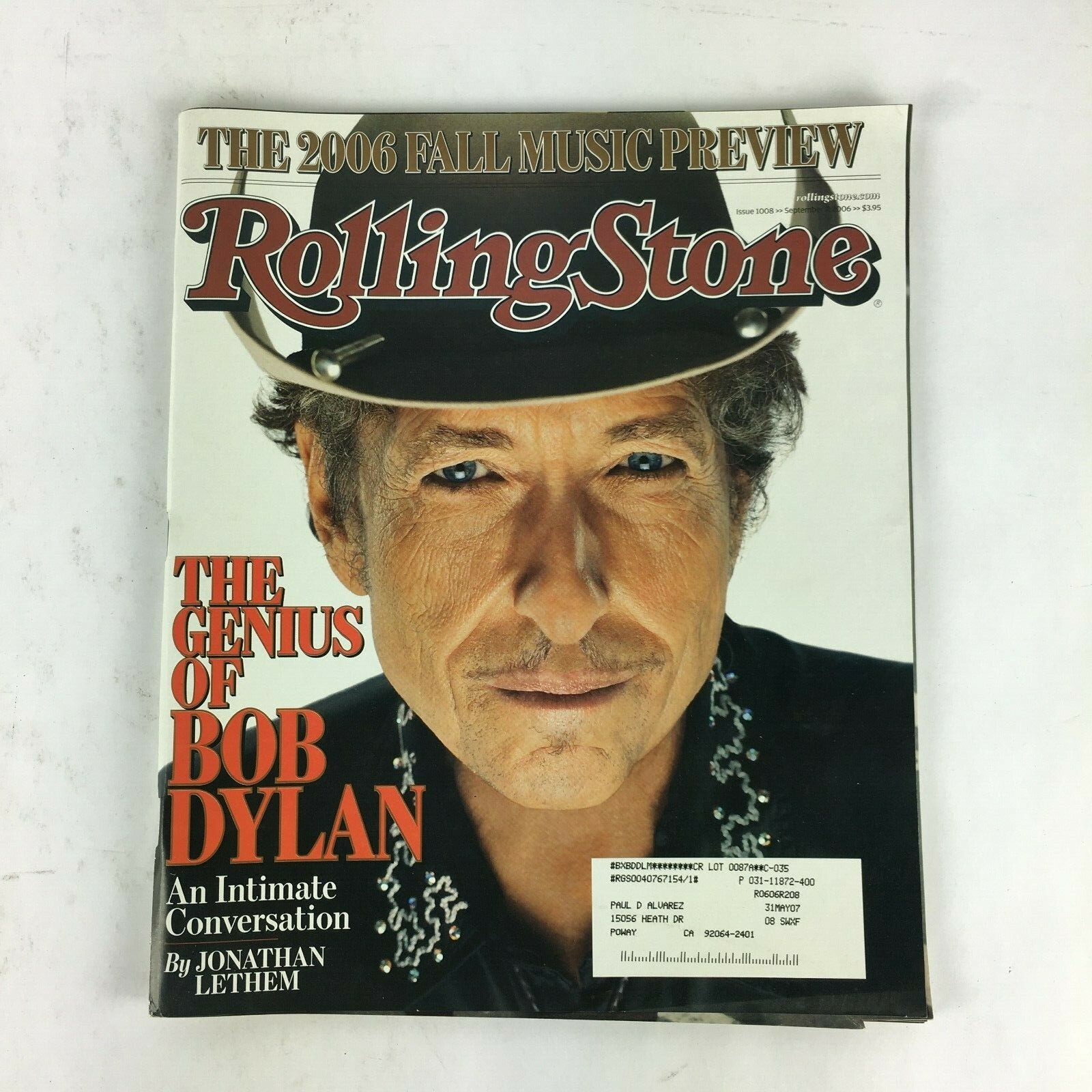 September 2006 Rolling Stone Magazine The Genius of Bob Dylan Jonathan ...
