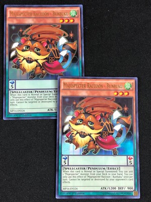 YUGIOH MAJESPECTER RACCOON BUNBUKU MP16-EN126 1ST ULTRA X2 NM | eBay