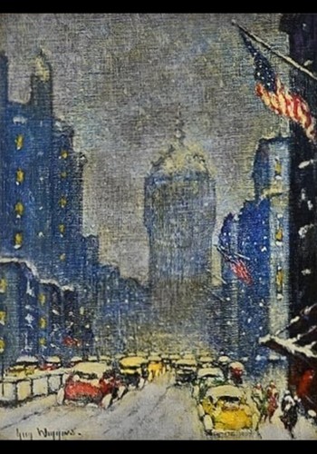 Guy Wiggins Oil NYC American Flag Series Important Impressionist | eBay