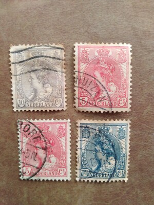 Rare Vintage Netherlands Stamp Europe Postage Collection Lot of 4 (12 1 ...