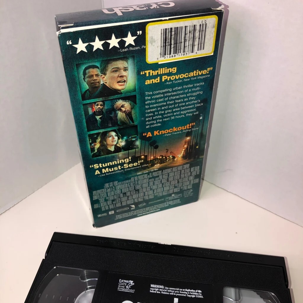Crash (VHS Movie, Lionsgate 2005) Sandra Bullock, Matt Dillon, Ludacris ...