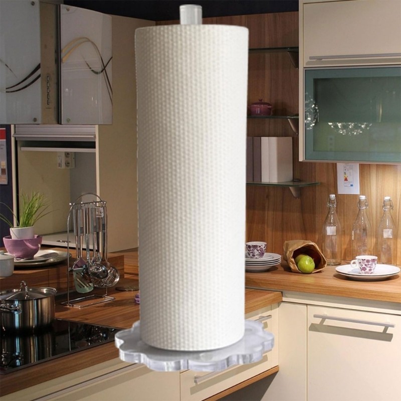 Paper Towel Rack in Clear Acrylic Paper Roll Rack for Dining Area and ...
