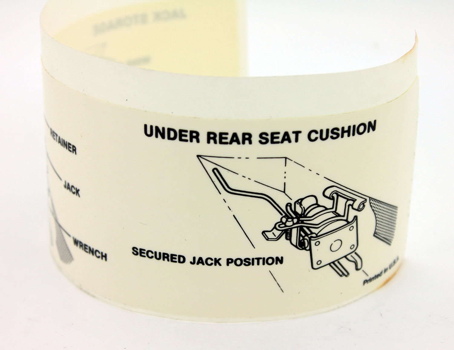 NOS OEM Jack Storage Instruction Decal Sticker / For 1984-2001 XJ JEEP ...