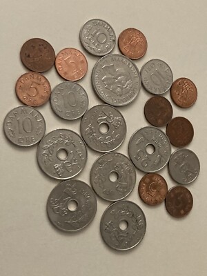 Denmark Danish Lot 1960s-1970s Circulated Coins | eBay