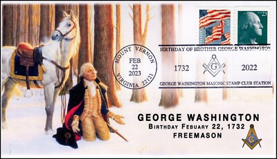 23-040, 2023, George Washingtons Birthday, Event Cover, Pictorial ...