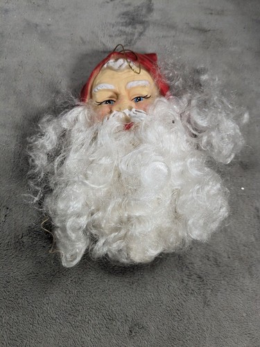 6” Santa Claus Head Ornament Large with Long Beard | eBay