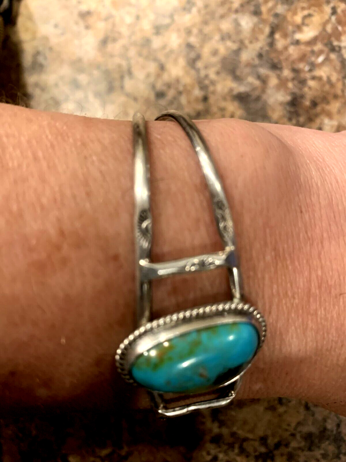 Rare Apache Native American Tyrone Turquoise Sterling… - Gem
