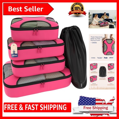 Effortless Packing with 5-Piece Luxury Packing Cubes - Water Resistant ...