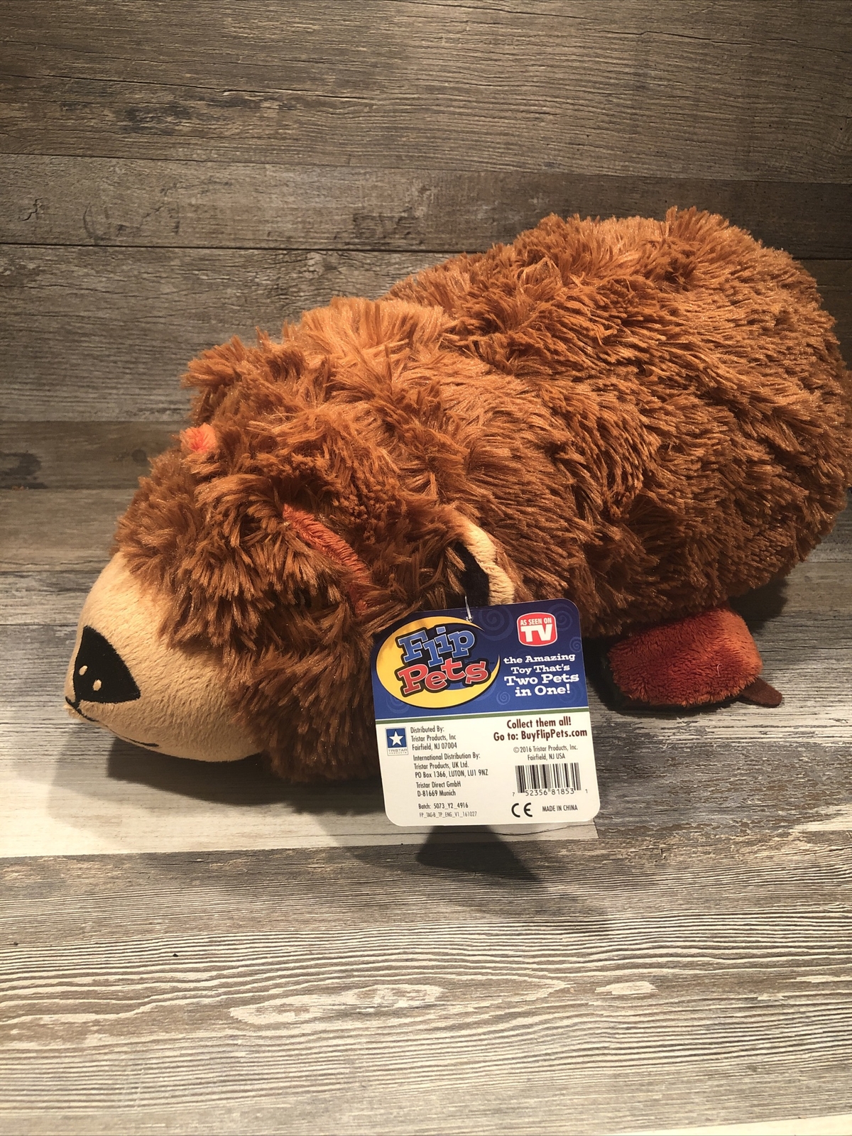 Flip Pets Stuffed 2 Pets In One Drake The Dragon Giggles The Grizzly ...