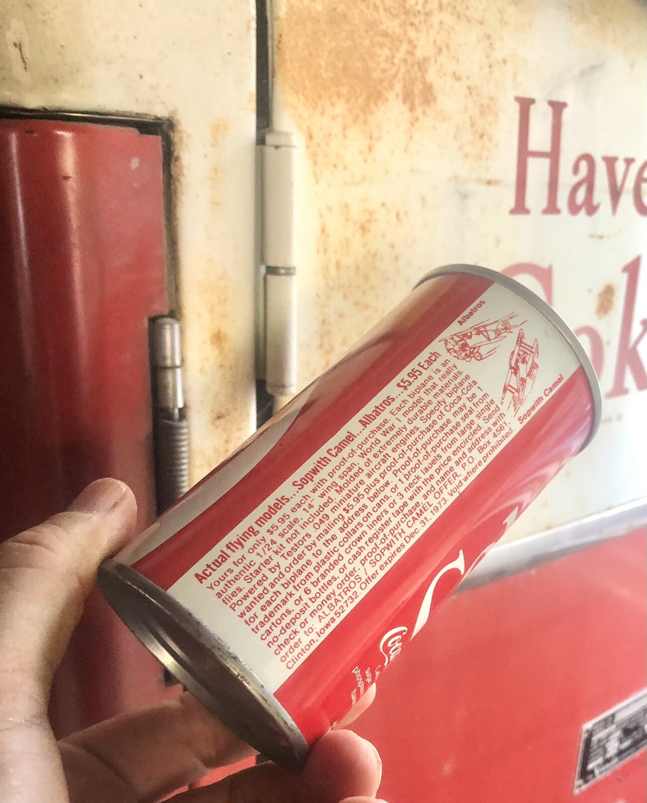 Vintage Coke Can Steel Pull Tab Coca Cola 12 Fl. OZ. Sopwith Camel ...