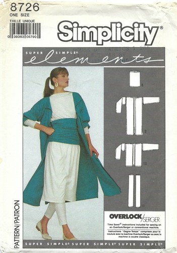 Simplicity 8726 Stretch Knit Duster Coat, Jacket & Tubular Accessories ...