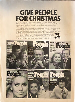 1974 People Magazine Subscription Promo PRINT AD Give For Christmas VTG ...