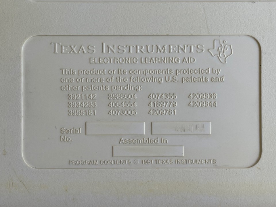 Vtg 1981 Texas Instruments Touch & Tell NOT WORKING , 3 Overlays, 1 ...