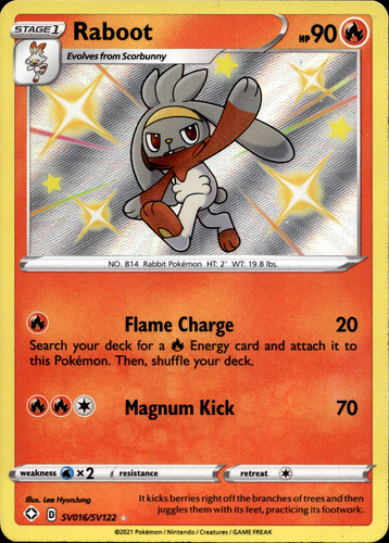 Raboot SV016/SV122 Shiny Vault Shining Fates Pokemon #A | eBay