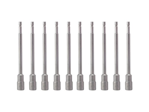 10pc 7/16" inch SAE 6" Extra Long Hex Shank Quick Magnetic Nut Setter ...
