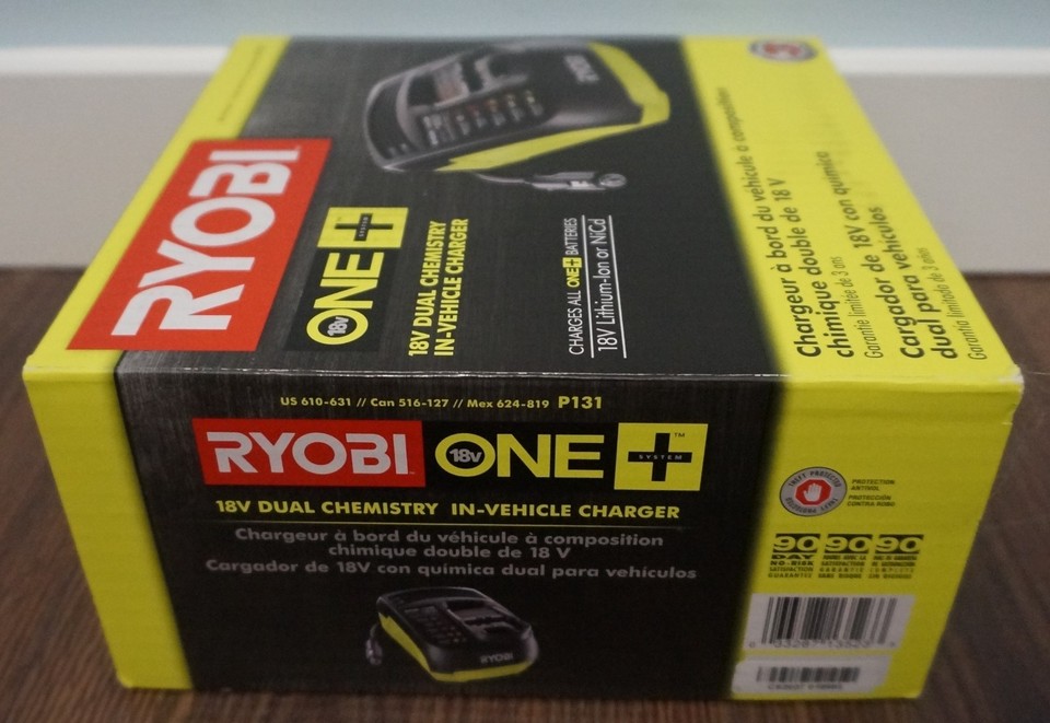 New! Ryobi One+ 18-Volt Dual Chemistry Car Charger (P131) [Rare ...