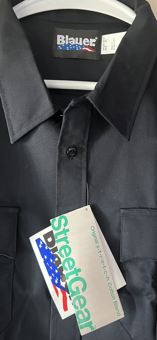 BLAUER Short Sleeve Uniform Shirt 4XL Dark NAVY BLUE LAPD BLUE | eBay