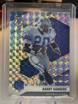 NFL LEGEND Barry Sanders SILVER REACTIVE - Panini NFL Mosaic 2021 - No ...