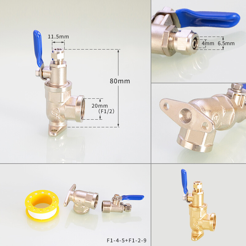 Water Purifier Ball Valve Y Type/Tee Inlet Ball Valve Faucet Diverter 1 ...