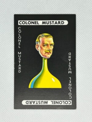Cluedo 1995 Spare Replacement Cards Col Mustard | eBay UK