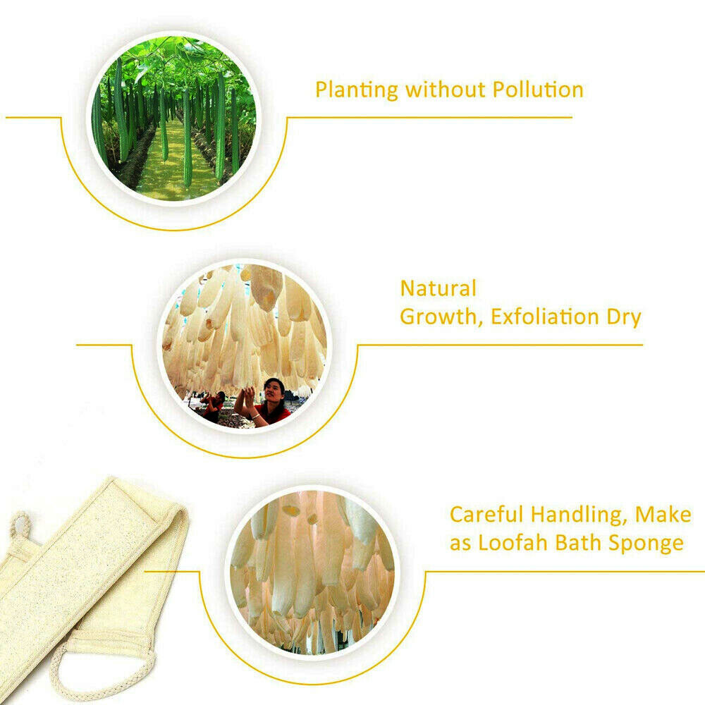 Exfoliating Loofah Loofa Back Strap Bath Shower Body Sponge Scrubber ...