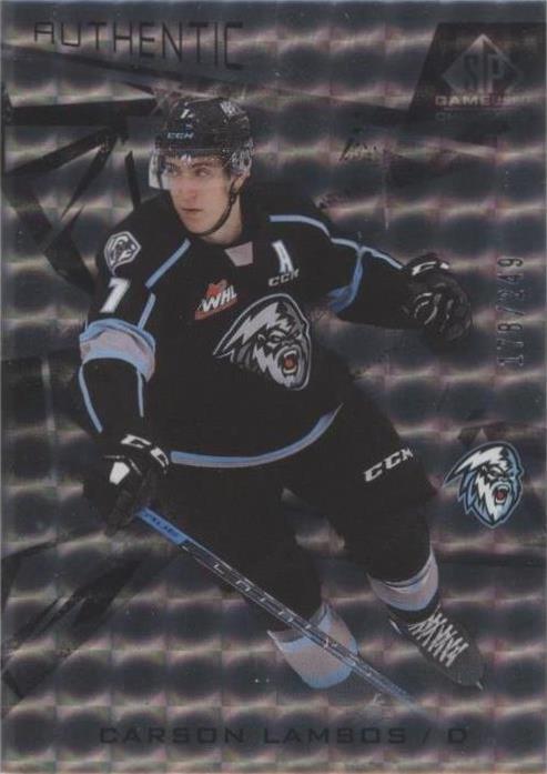 2021-22 Upper Deck SP Game Used CHL Edition - Carson Lambos #68 Silver ...