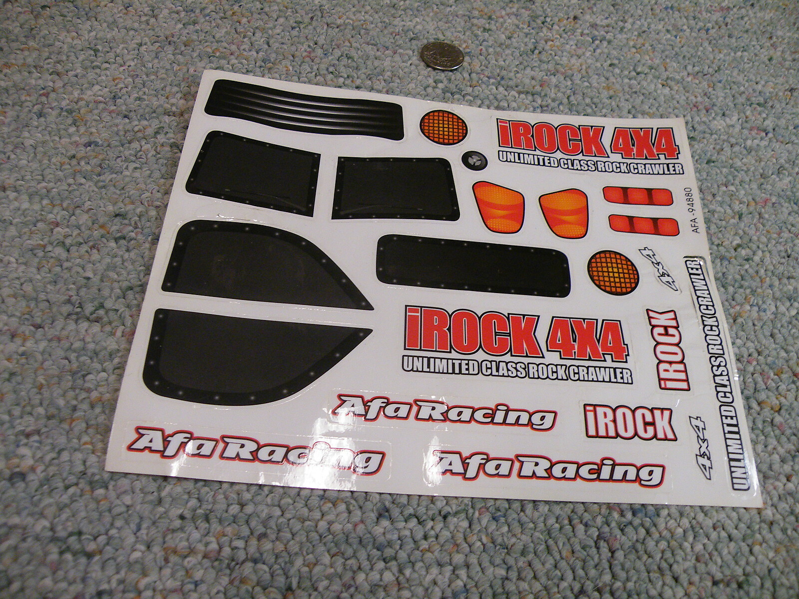 Stickers R/C radio Controlled Traxxas IROCK 4x4 AFA Racing Rock Crawler ...