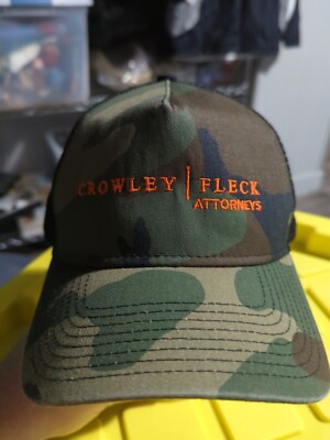 Snapback Hat Baseball Cap Crowley Fleck Attorneys Camo Camouflage Mesh ...