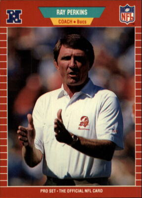 1989 PRO SET - Football Head Coach Card #421 - Ray Perkins, Tampa Bay ...