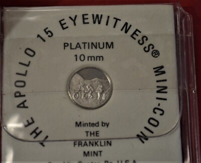 1971 APOLLO 15 PLATINUM MINI-COIN FRANKLIN MINT EYEWITNESS 10mm | eBay