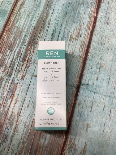 👍REN Clean Skincare Clearcalm Replenishing gel Cream 1.7 oz/50mL NIB ...