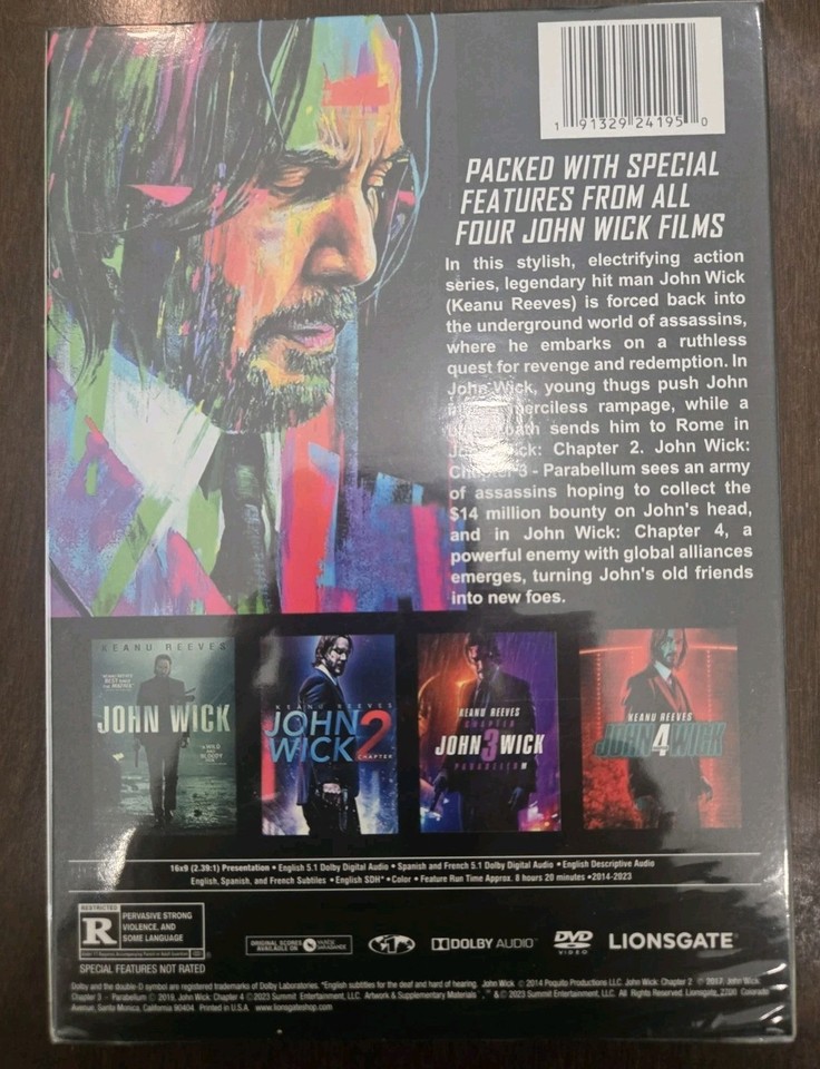 John Wick: Chapters 1-4 DVD - BRAND NEW & SEALED!! | eBay