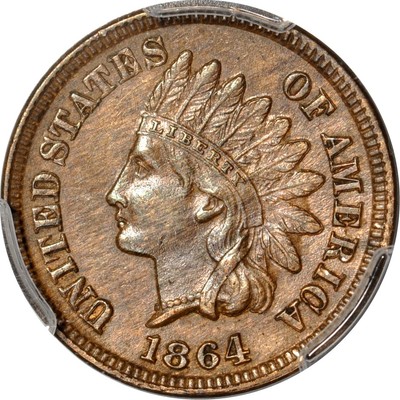 1864-L 1C Snow-5 Indian Cent PCGS AU58BN (PHOTO SEAL) | eBay