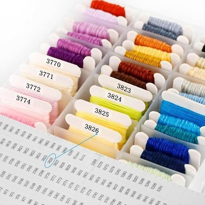 Cross Stitch Case Floss Organizer 200 Embroidery Bobbins Floss Number ...