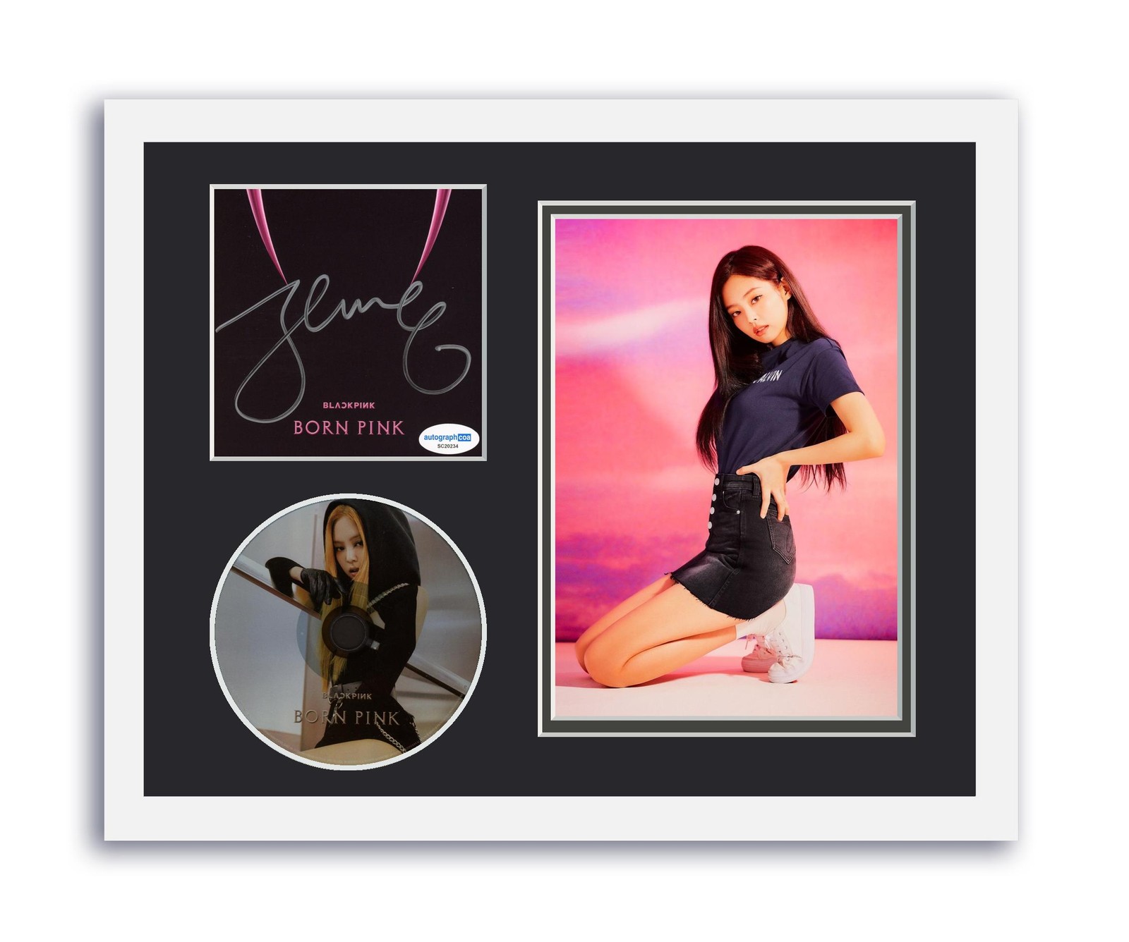 Blackpink Jennie Autographed Signed 11x14 Custom Framed CD Photo Born Pink ACOA | eBay