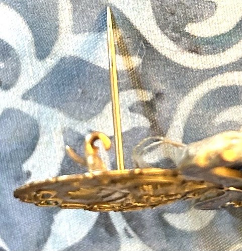 NSDAR DAR 14k Gold Vintage Insignia, On Ribbon With Ohio Ex-Regent Pin ...