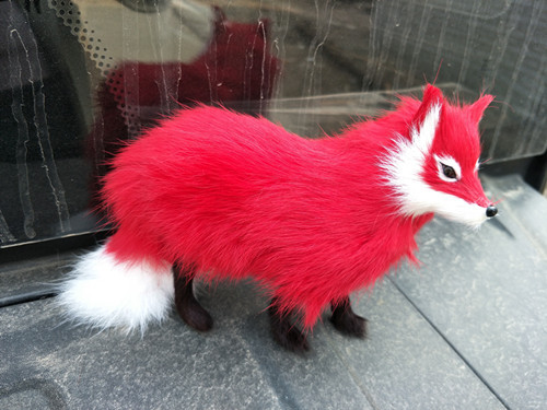 creative cute simulation fox model polyethylene&fur red fox doll about ...