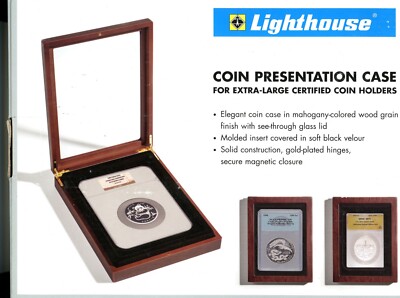 Lighthouse SINGLE SLAB Coin Holder Display Box for Extra Large ...