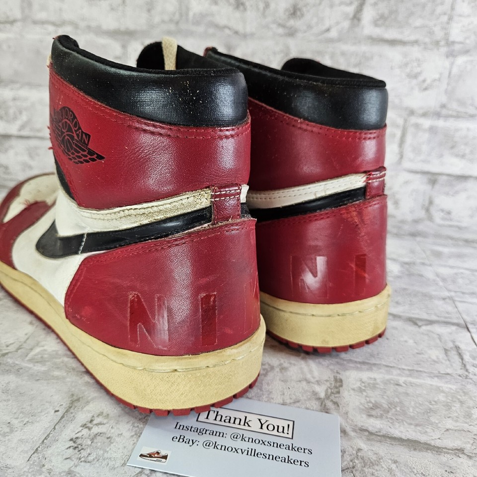 1985 Air Jordan 1 High Chicago OG Original Men's Size 13 Vintage ...