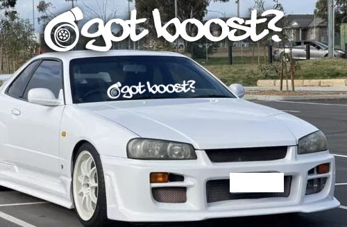 got boost? sticker turbo JDM slammed Funny drift lowered car window ...