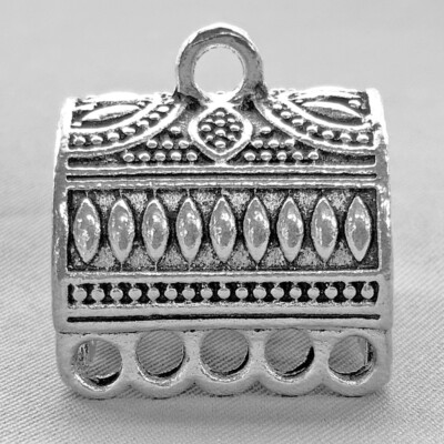 Baroque Chest Tassel Bail Bead Caps 19x19x18mm Silver Plated Alloy Q5 ...