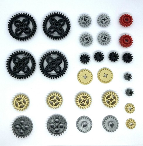 Lego Technic Gear Set 28 Parts- large, medum, small gears NEW FREE P&P ...