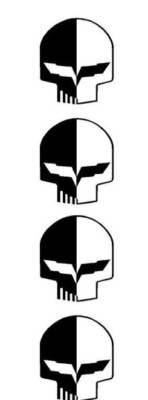 Corvette C6 "Jake" Racing Skull Decal/Sticker -- Bundle C6R, Z06, ZR1 C ...